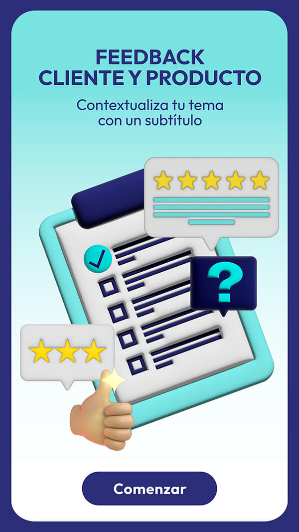 Feedback cliente y producto | Plantillas de Genially