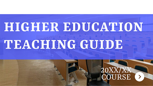 Higher education teaching guide | Genially templates
