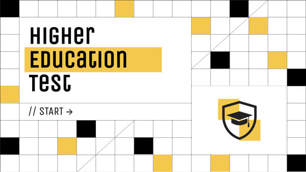 Higher education test | Genially templates