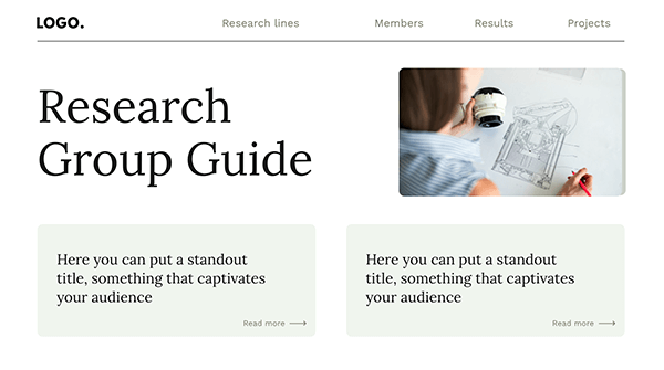 Templates for creating free microsites