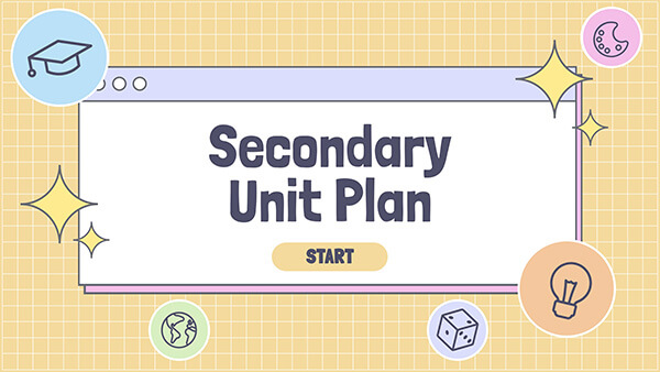 Secondary unit plan | Genially templates