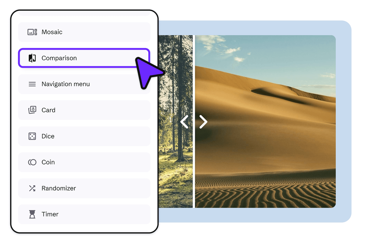 Make image comparison sliders | Genially